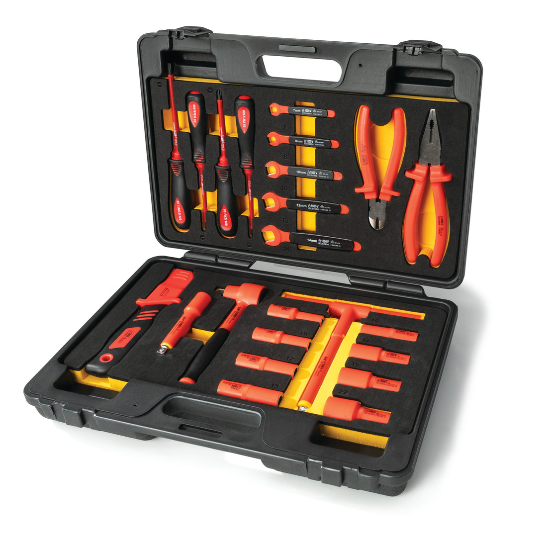 23-Piece Metric 1000V VDE Certified Insulated Electrical Tool Set ...