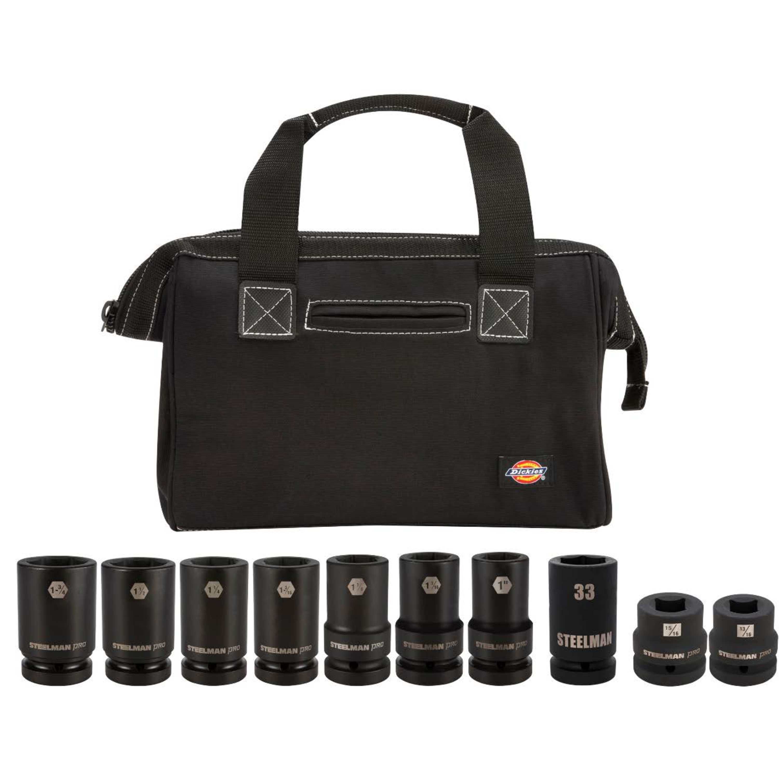 10-Piece 1-Inch Drive Wheel Service Socket Set with Tool Bag – Steelman ...