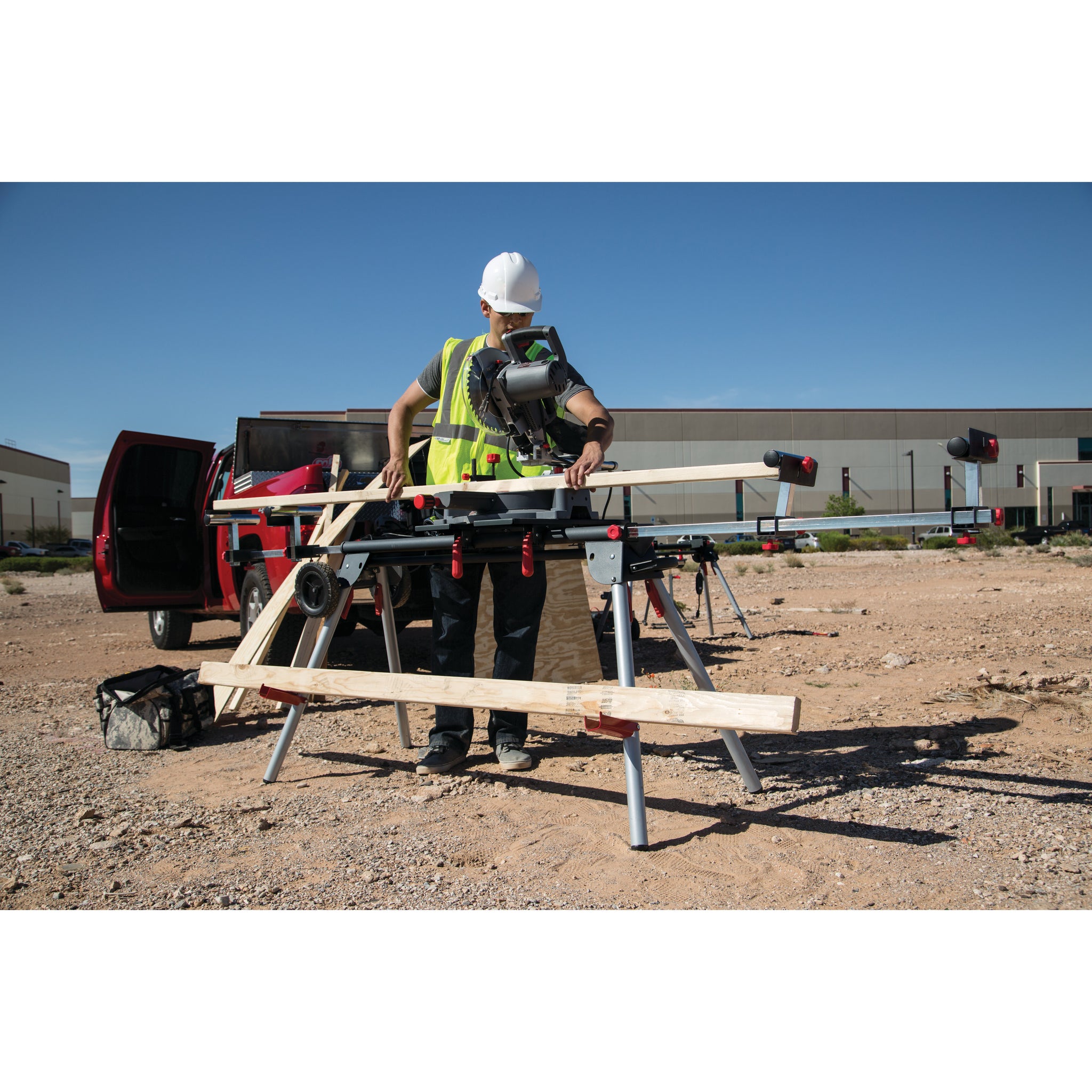 Contractor Miter Saw Stand Workstation with Foldable Legs – Steelman Tools