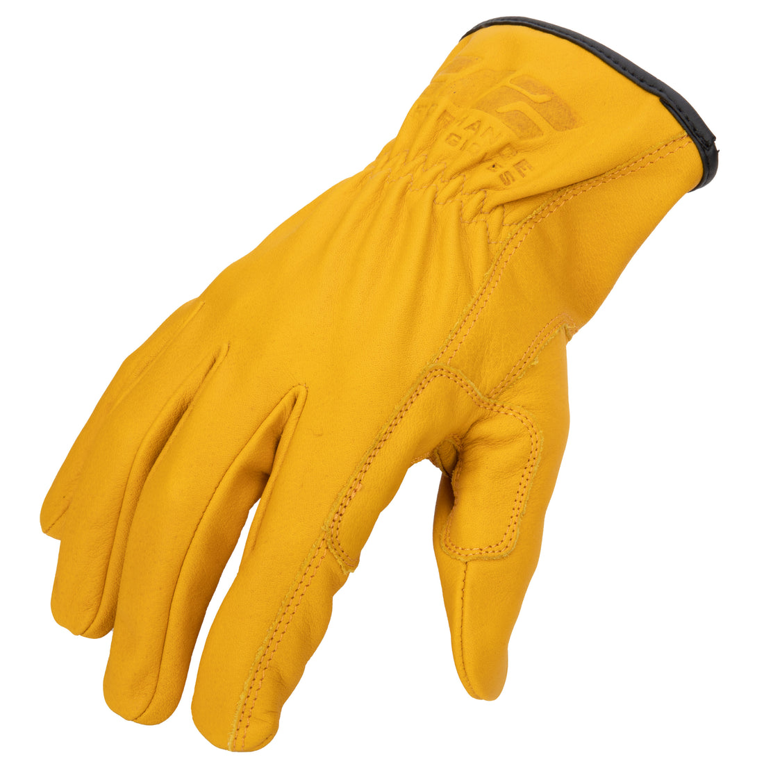 Arc Flash Cut and Liquid Resistant Treated Leather Driver Gloves (CAT 2, ANSI A5) in Golden ...