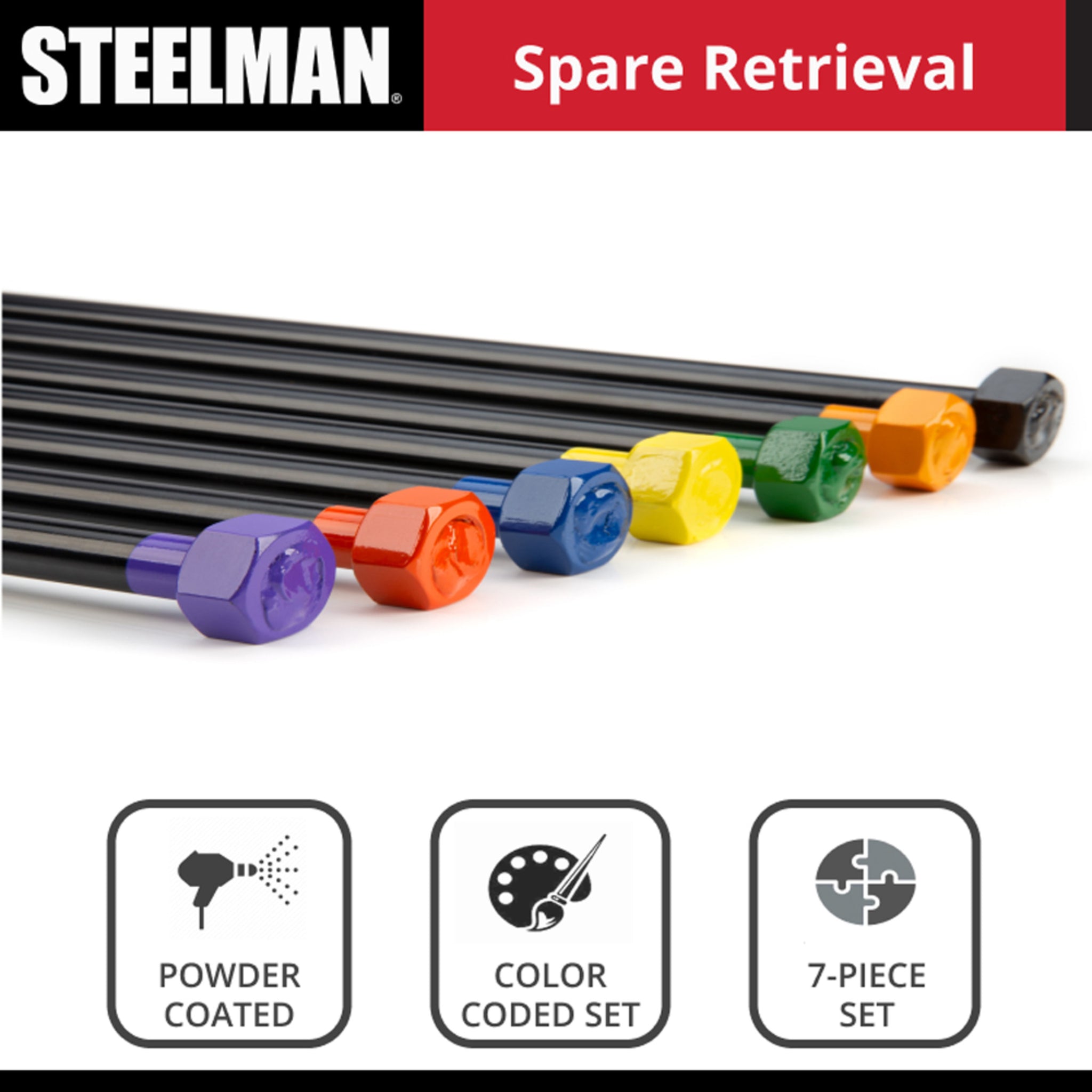 7-Piece Spare Tire Retrieval Tool Kit for Mechanics – Steelman Tools