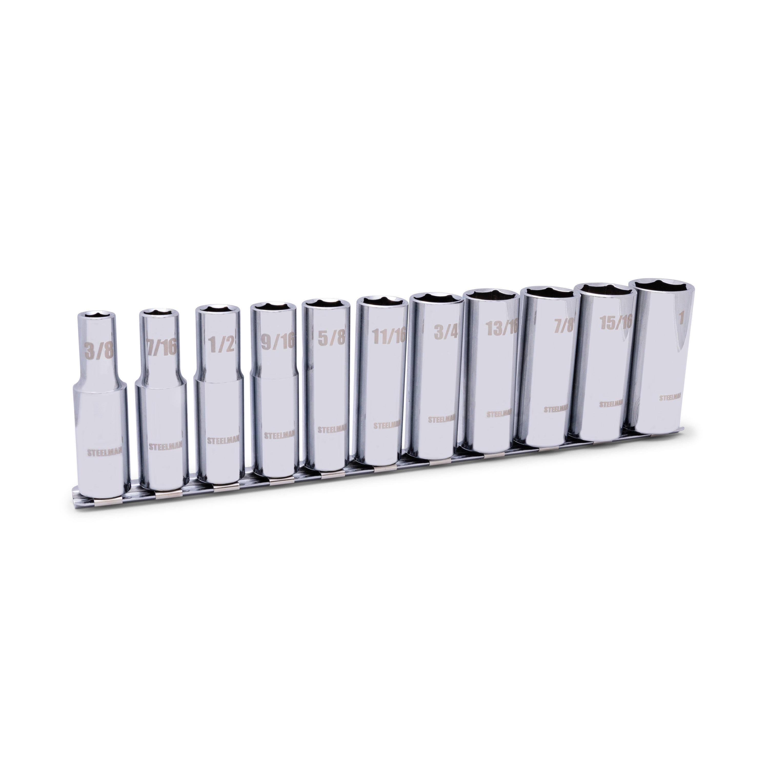 Steelman 11-Piece 1/2-Inch Drive Deep Well 6-Point Sae Socket Set ...