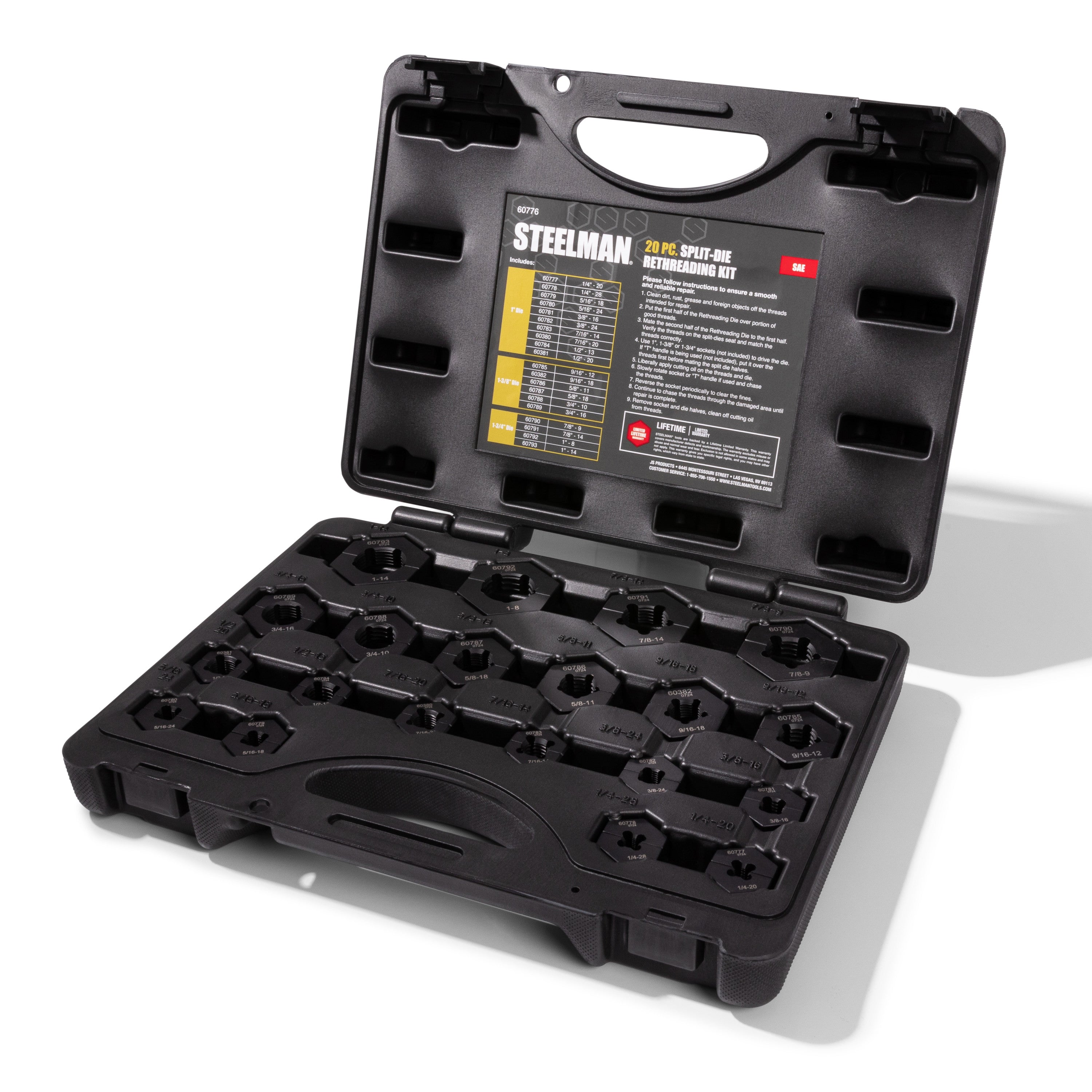 Steelman 20-Piece Sae Split Die Bolt Repair / Rethreading Kit ...