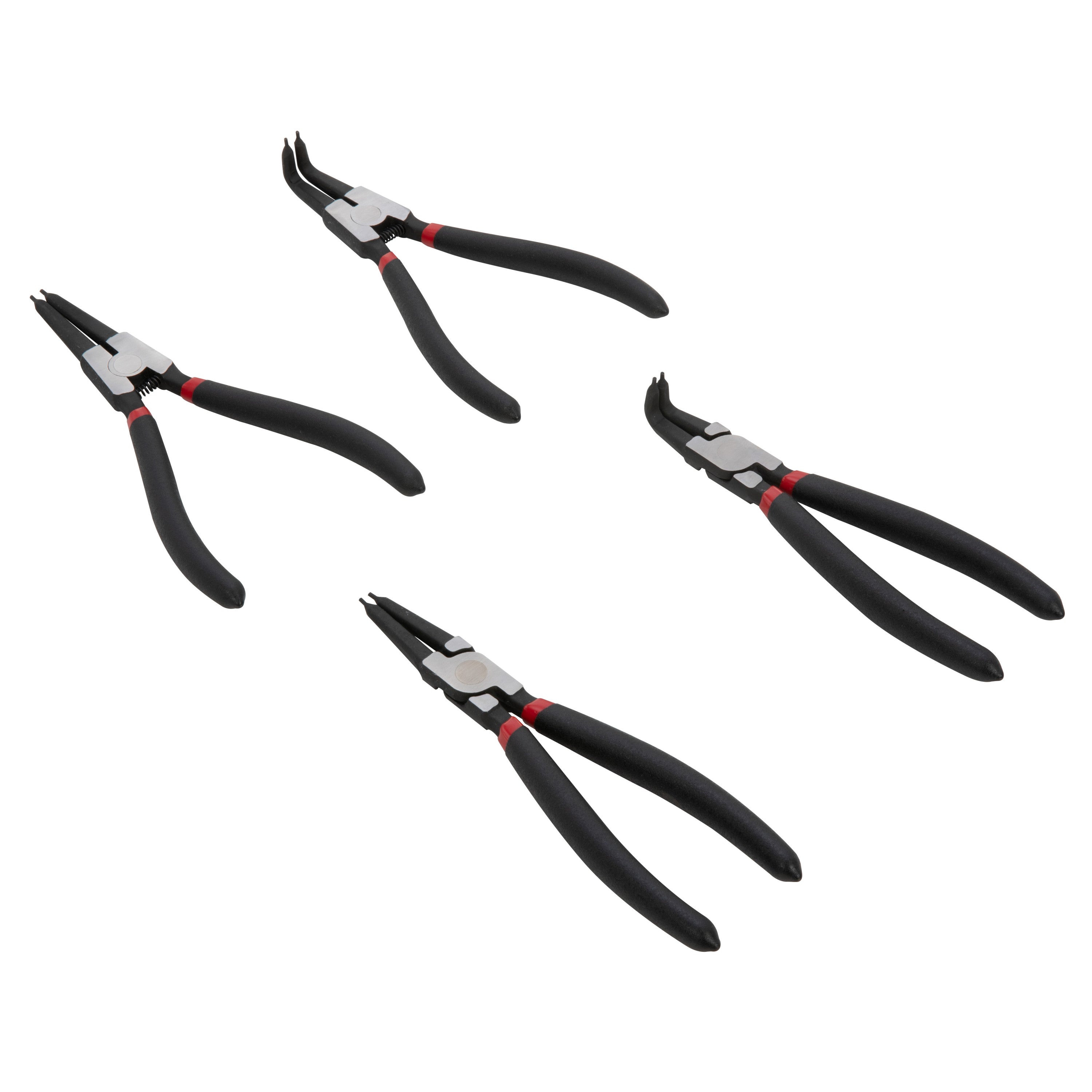 Straight and 90-Degree Offset 7-inch Snap-Ring Pliers, Internal and ...