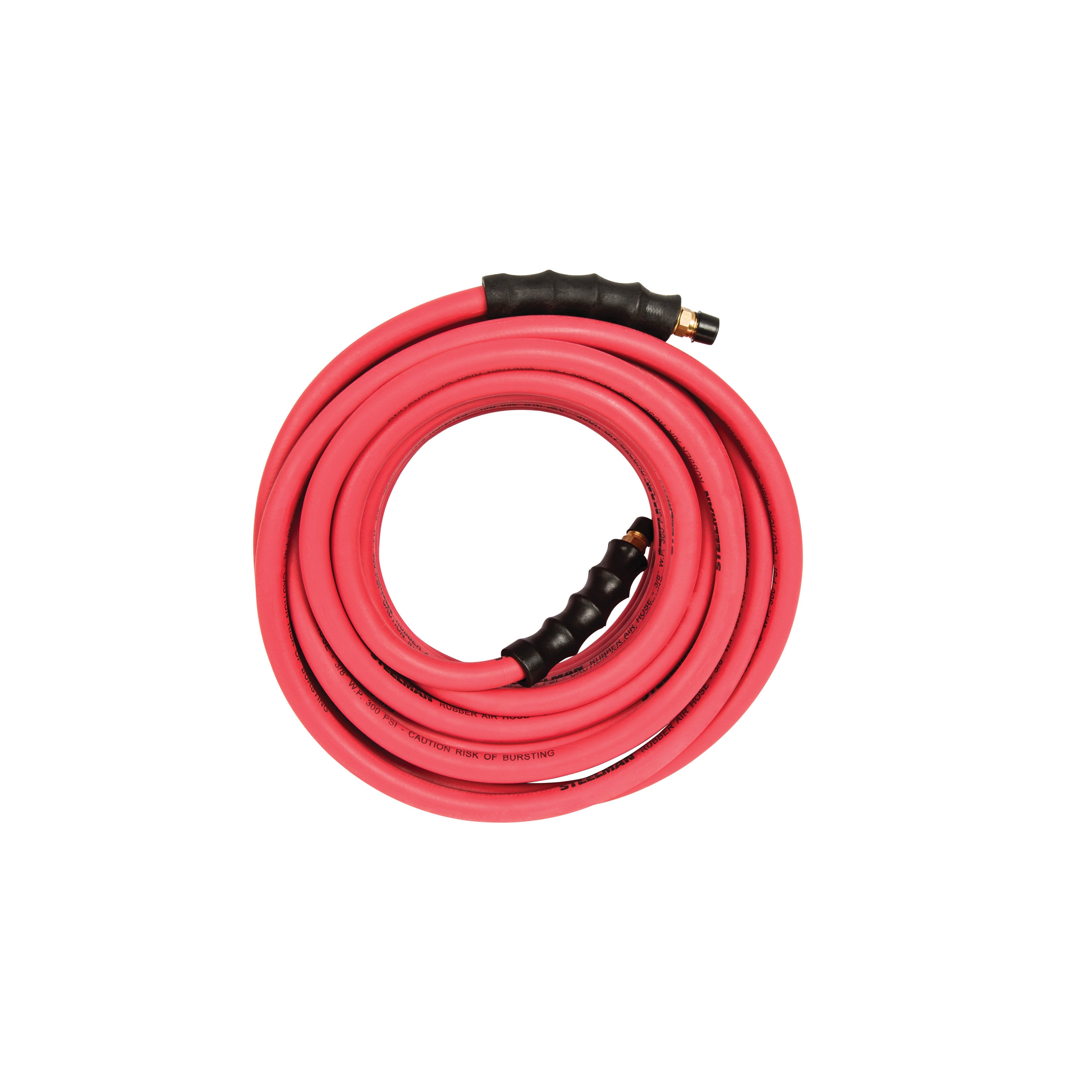 50-foot 3/8-Inch ID Rubber Air Hose with 1/4-inch NPT Brass Fittings ...