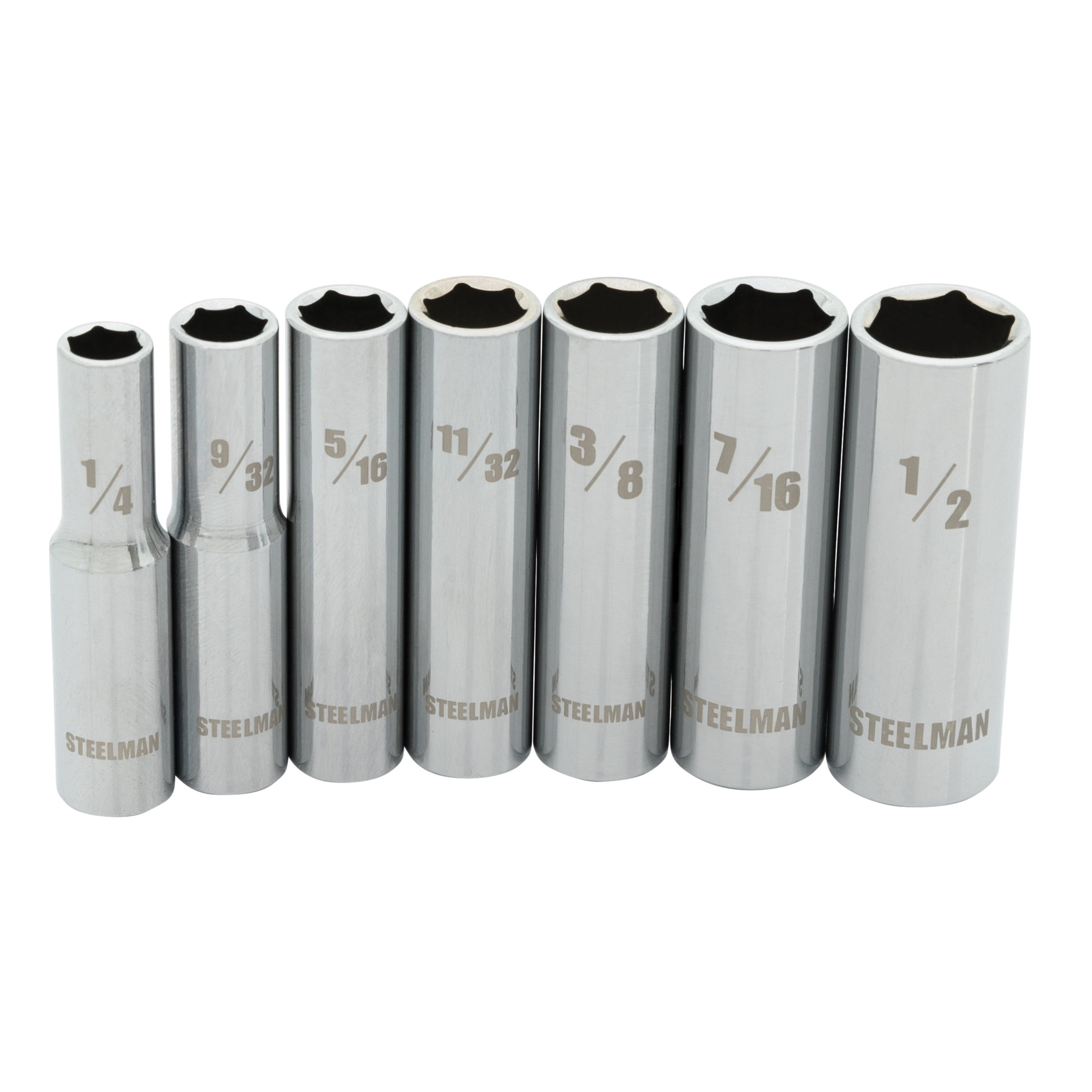 1/4-inch Drive Deep Well SAE Socket Set – Steelman Tools